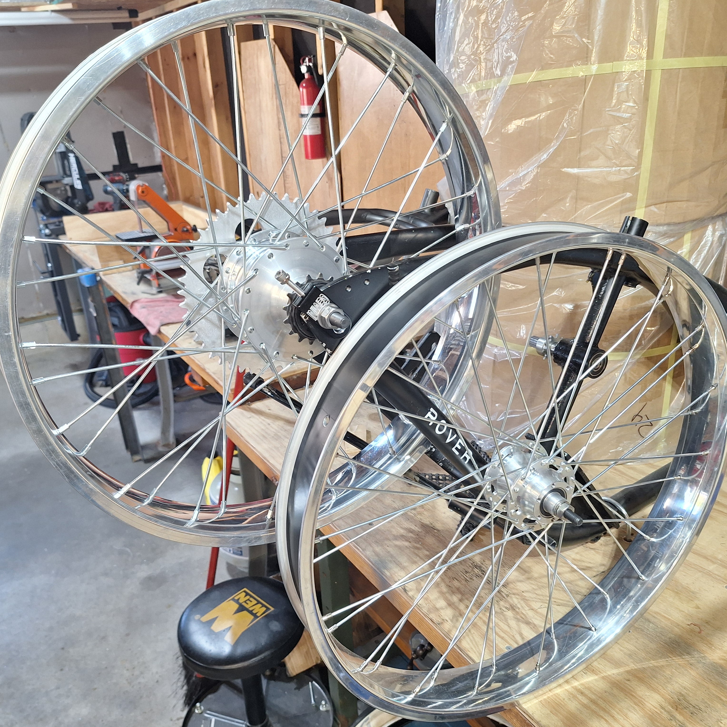 Mullet style 65mm wide polished double wall rim set – Gemini bicycle ...